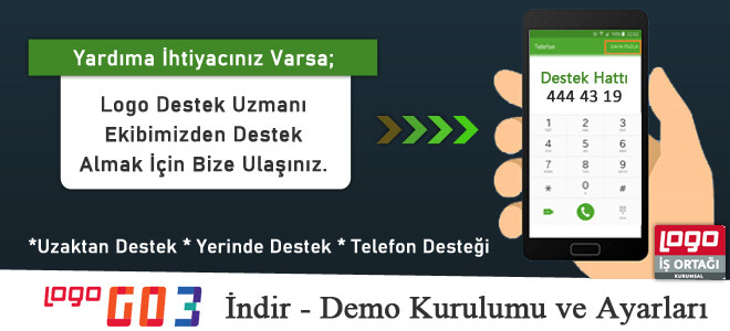 Logo GO3 Demo Kurulumu ve Ayarları - GO3 İndir - Logo Destek Hattı